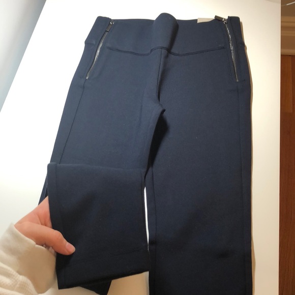 Zara | Pants & Jumpsuits | Navy Blue Double Zipper Pants | Poshmark